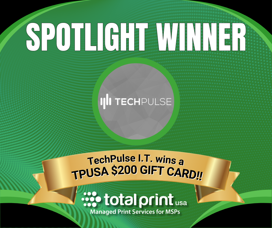 Congratulations to TechPulse I.T.-TPUSA Spotlight Winner of the Month